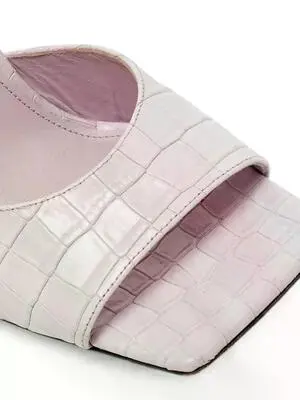 Attico Devon Croc-embossed Sandals