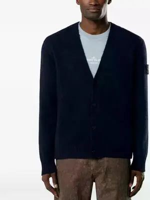 Stone Island 5100046 Baby Alpaca Blend Cardigan - Blue