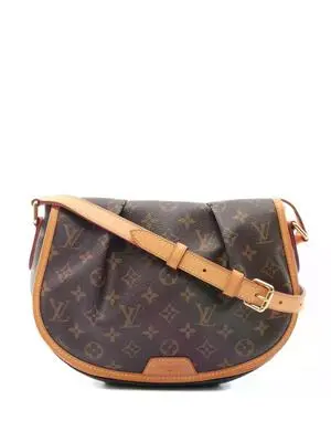 LOUIS VUITTON 2011 Pm Menilmontant Monogram Shoulder Bag - Brown