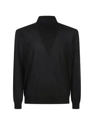 BRETT JOHNSON Fine-knit Turtleneck Sweater - Black