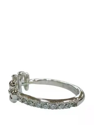 LOUIS VUITTON 2024 Palladium Plated And Strass Iconic Ring Metal Costume Ring