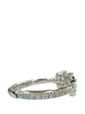 LOUIS VUITTON 2024 Palladium Plated And Strass Iconic Ring Metal Costume Ring