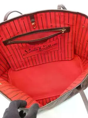 LOUIS VUITTON 2010 Mm Neverfull Damier Ebene Tote Bag - Brown