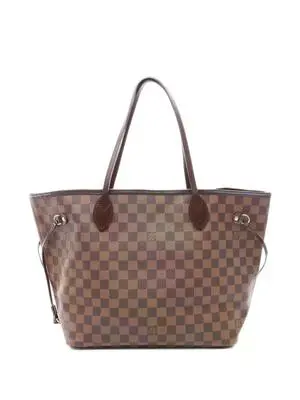 LOUIS VUITTON 2010 Mm Neverfull Damier Ebene Tote Bag - Brown