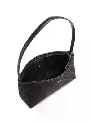 BOSS Sandy Chevron Leather Shoulder Bag - Brown