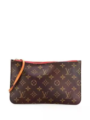 LOUIS VUITTON Neverfull Pochette Monogram Canvas Large Pouch - Brown
