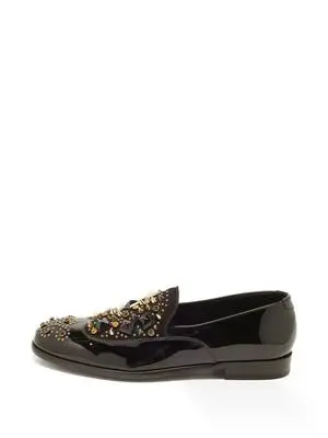 Dolce & Gabbana Studded Patent Leather Loafers