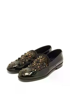Dolce & Gabbana Studded Patent Leather Loafers