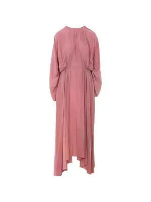 LANVIN Gathered Open-back Asymmetric Dress