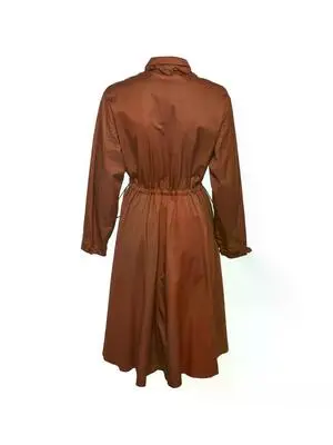 Hermès Ruffle-trim Zip-up Midi Dress