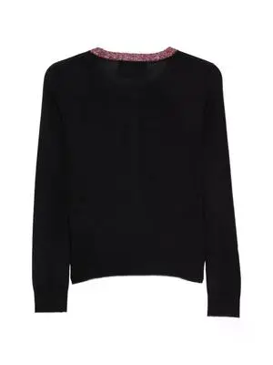 Iceberg Logo-embroidered Marl-trim Cardigan