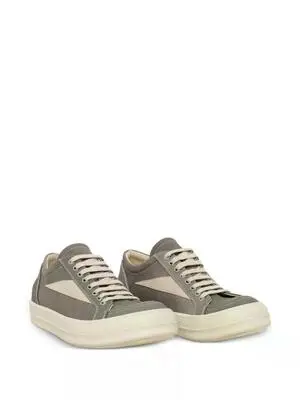 Rick Owens Lido Distressed Denim Sneakers - Grey