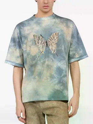 Roberto Cavalli Tie-dye Butterfly-print T-shirt