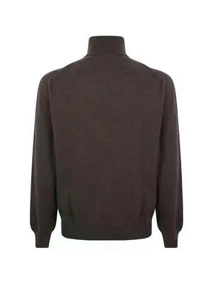 CRUCIANI Roll-neck Knitted Sweater - Brown
