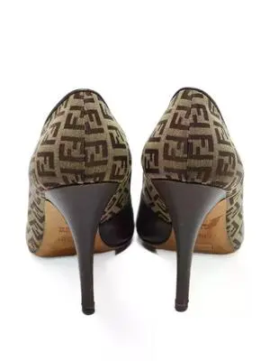 Fendi Zucca Peep-toe Sandals