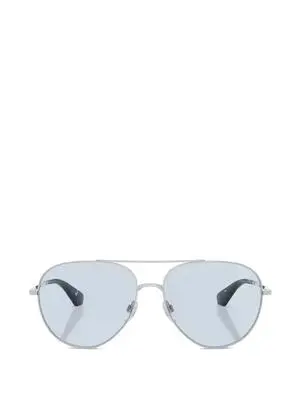 Burberry Double-bridge Pilot Sunglasses - Silver