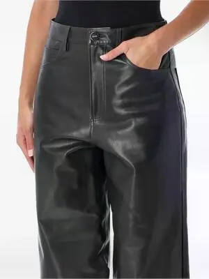 RÓHE Leather Wide-leg Trousers
