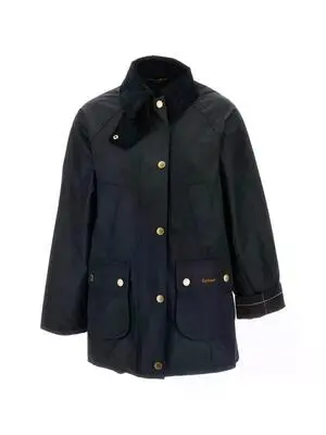 Barbour Beadnell Waxed Corduroy-collar Coat