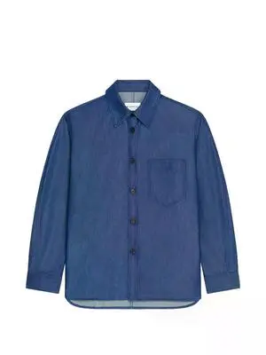 Givenchy Couture Seam Overshirt Denim With Stamp - Blue