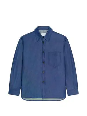 Givenchy Couture Seam Overshirt Denim With Stamp - Blue