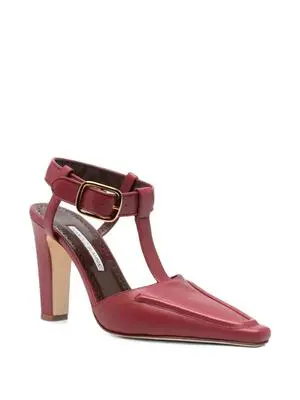Manolo Blahnik Melusina Leather T-bar Pumps