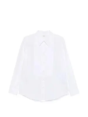 Saint Laurent Bib-front Embroidered-logo Shirt