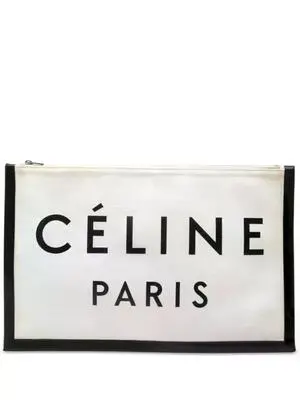 Celine 2018 Canvas Logo Clutch Bag
