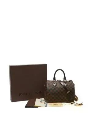 LOUIS VUITTON 2014 Speedy Bandoulière 25 Damier Ebene Tote Bag