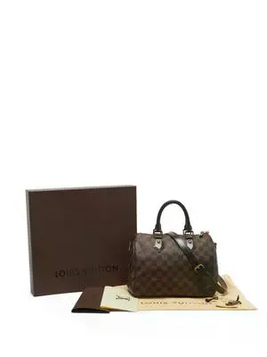 LOUIS VUITTON 2014 Speedy Bandoulière 25 Damier Ebene Tote Bag