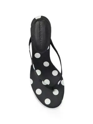 BLACK SUEDE STUDIO Tash Polka-dot Satin Sandals