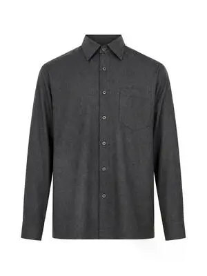 COSTUMEIN Chest-pocket Long-sleeve Shirt - Grey