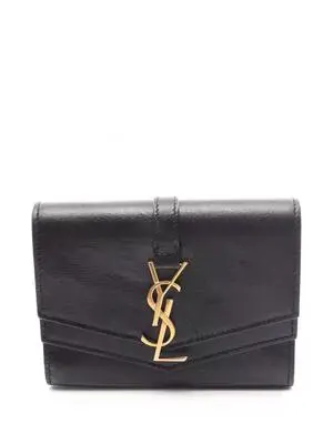 Saint Laurent 2010s Plaque Card Case - Black