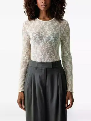 TWINSET Lace-patterned Long-sleeve Top