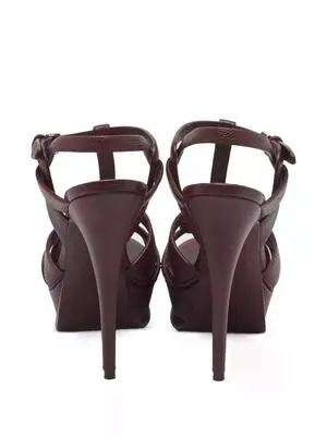 Saint Laurent Tribute Platform Sandals - Red