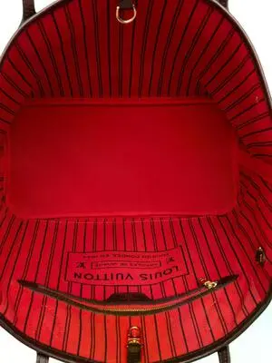 LOUIS VUITTON 2014 Damier Ebene Neverfull Mm Tote Bag