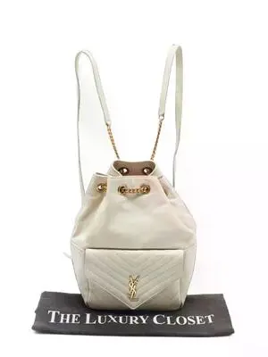 Saint Laurent 2021 Joe Matelassé-effect Leather Backpack