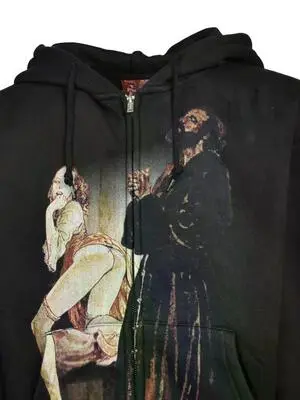 PRAYING Graphic-print Zip-up Hoodie