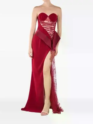 ANDREEA VENECIUC Rosalie Lace-up Gown
