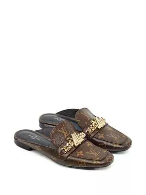 LOUIS VUITTON Upper Case Monogram Canvas Mules