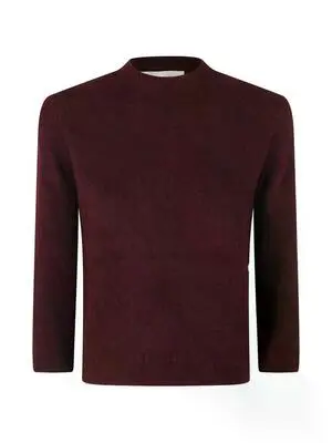 ROBERTO COLLINA Brushed-finish Ribbed-trim Jumper - Red