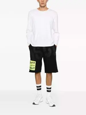 DISCLAIMER Logo-patch Track Shorts - Black