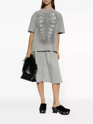 AVAVAV Drawstring Flared Midi Skirt