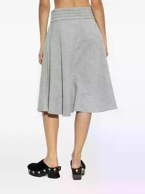 AVAVAV Drawstring Flared Midi Skirt