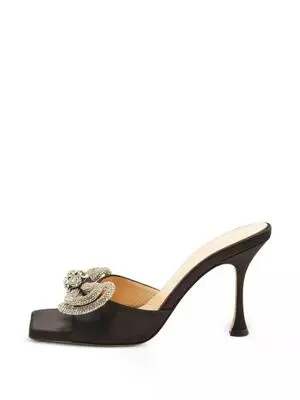 Mach & Mach Double Bow Sandals - Black