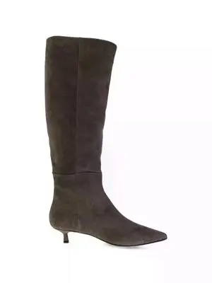 AeydĒ Sabrina Suede Knee-high Boots - Neutrals