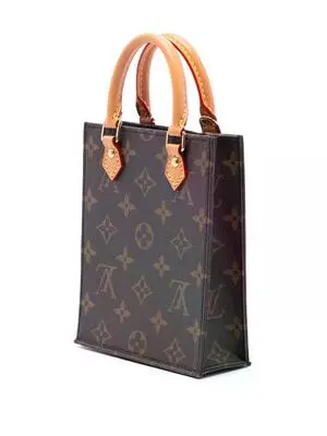 LOUIS VUITTON 2010-2020 Monogram Petit Sac Plat Satchel