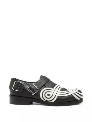 STEFAN COOKE Braided Biker Monk Shoes - Black
