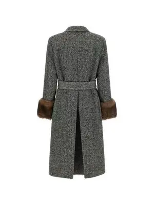 Valentino Garavani Mossi Chevron-motif Coat