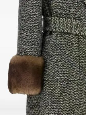 Valentino Garavani Mossi Chevron-motif Coat