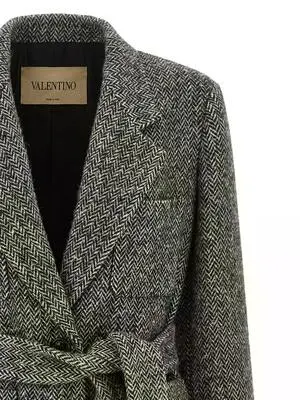 Valentino Garavani Mossi Chevron-motif Coat